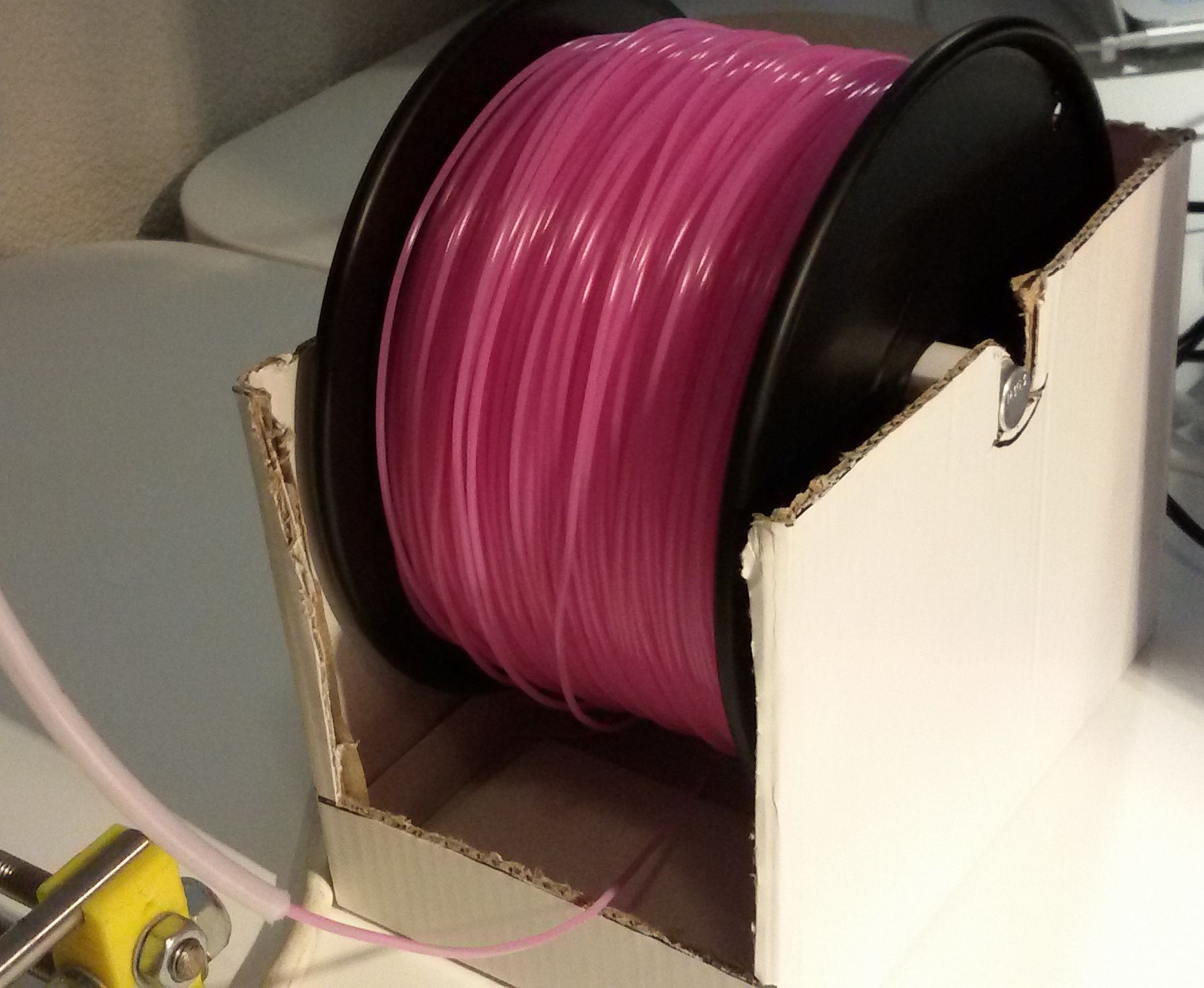 Life Hack: 30 Second 3D Printer Filament Spool Holder : 3 Steps ...