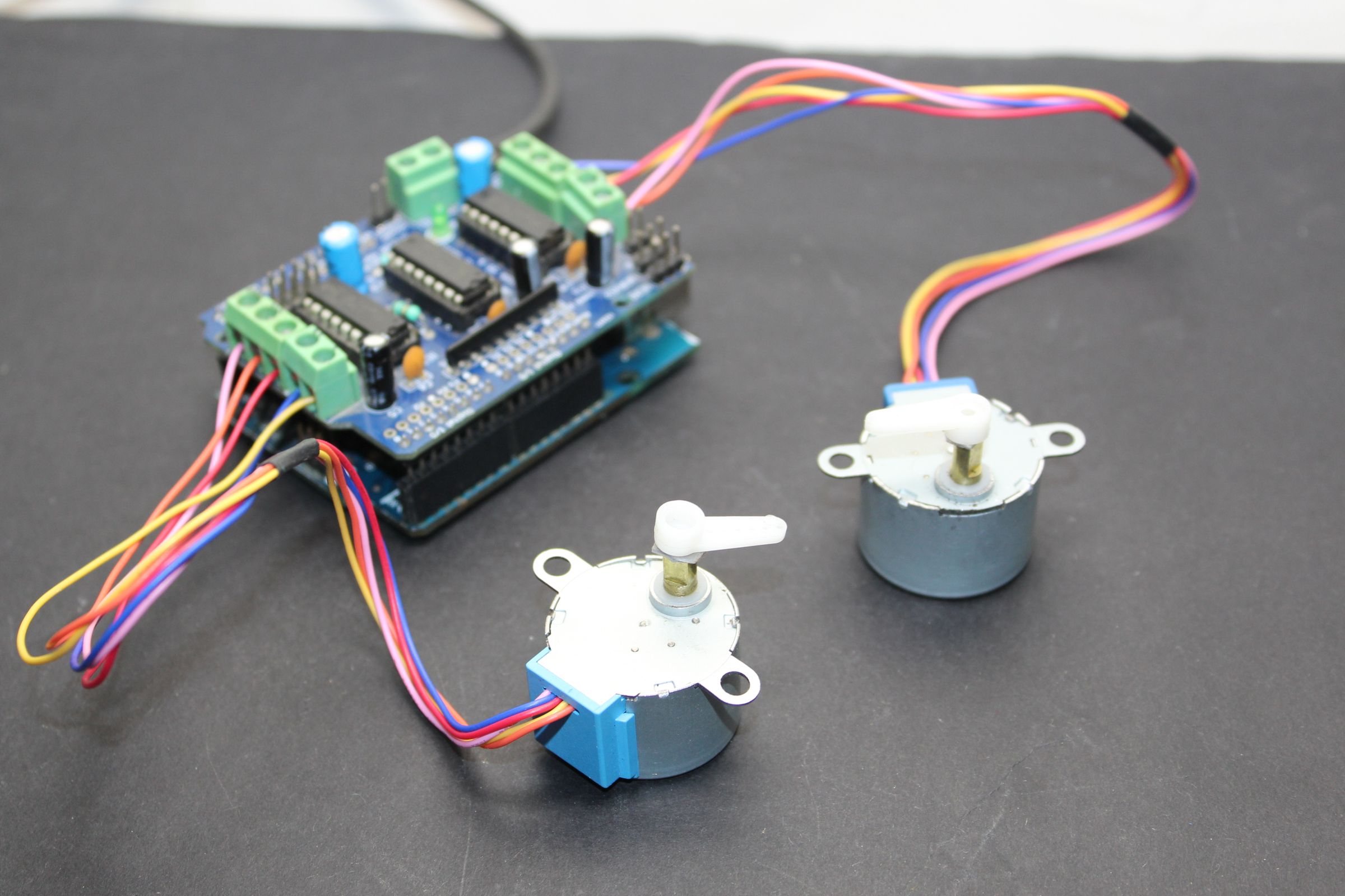 28BYJ-48 Stepper Motor + Arduino + L293D Motor Shield + Processing ...