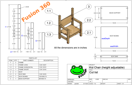 DIY Kid Chair (Height Adjustable) : 9 Steps (with Pictures) - Instructables