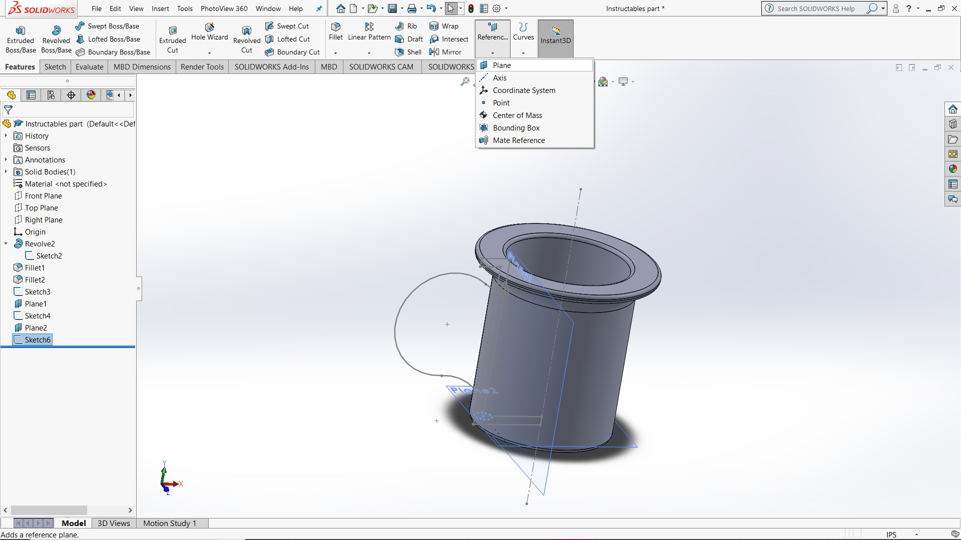 Differentiating Between the Sweep and Loft Commands on Solidworks 2020 ...