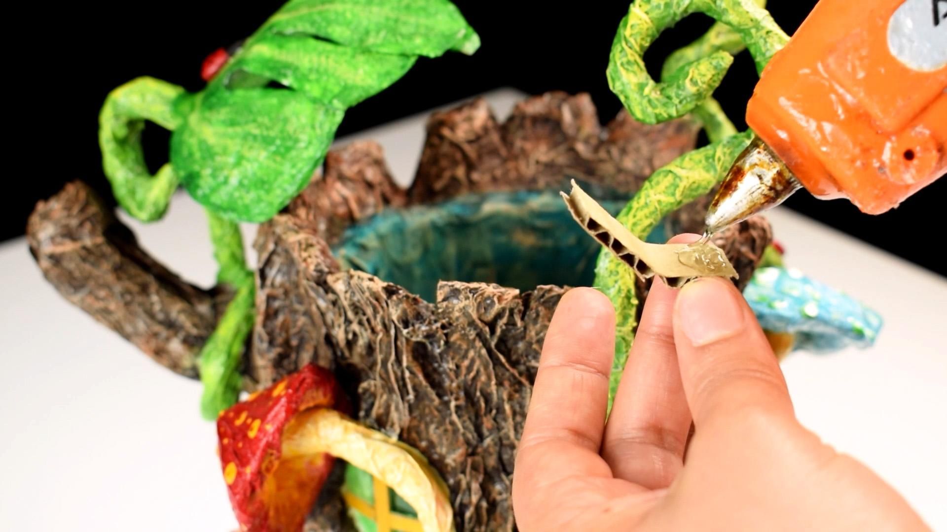 Paper Mache Fairy Garden Tree House : 15 Steps (with Pictures ...