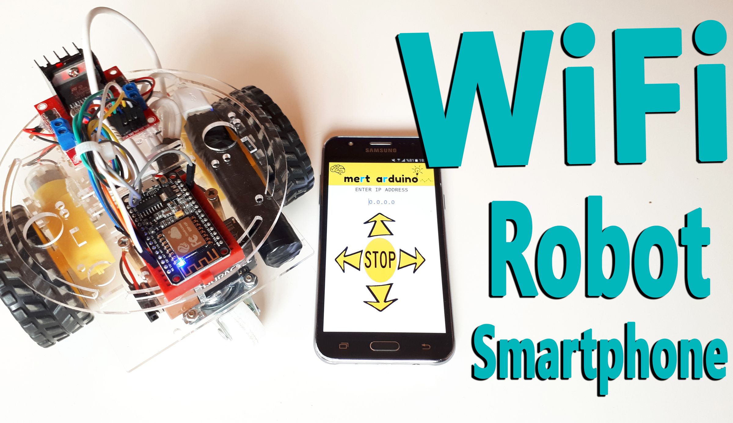 NodeMCU ESP8266 - WiFi Robot Car Controlled by Application (Wifi Bot / Android / IoT) : 3 Steps ...