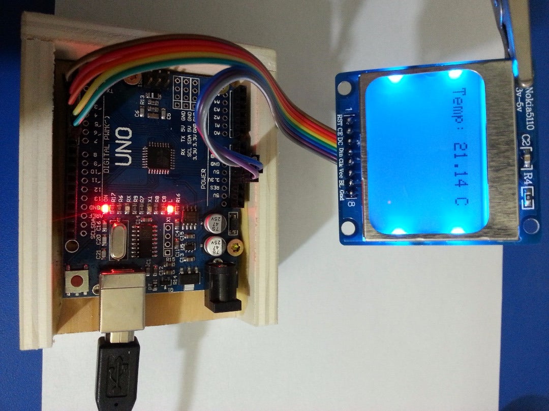 Display Live Arduino Sensor Readings on a Nokia 5110 LCD : 4 Steps (with Pictures) - Instructables