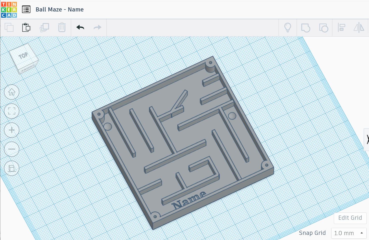 Moving Ball Maze - Tinkercad Student Project : 13 Steps (with Pictures ...