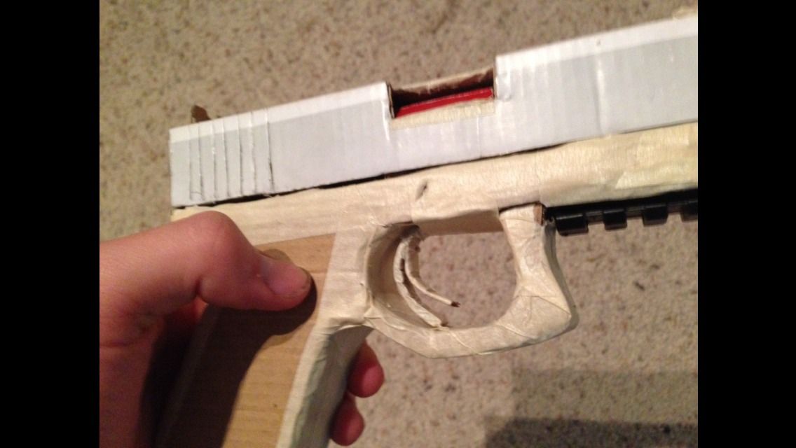 Make a Cardboard Glock With Working Parts : 9 Steps - Instructables