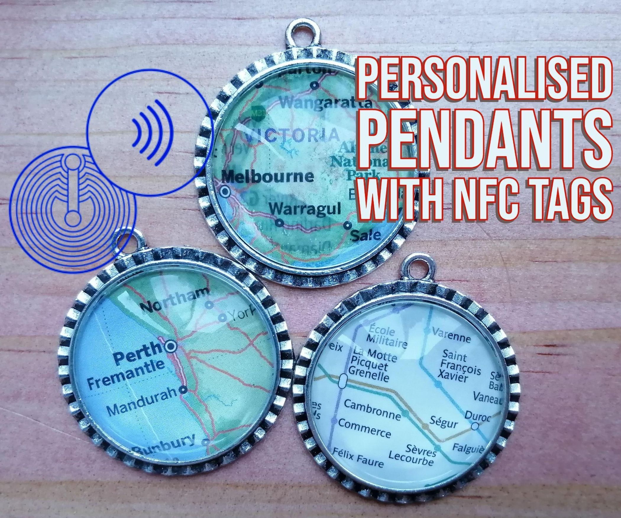 Map Pendants With NFC Tags : 6 Steps (with Pictures) - Instructables