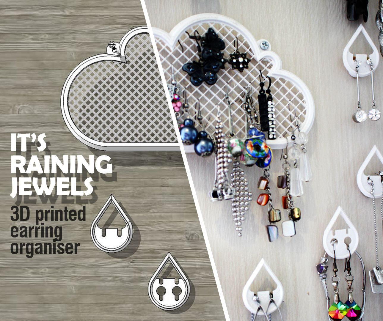 Earring Clouds - 3D Printed Jewelry Display : 5 Steps (with Pictures ...