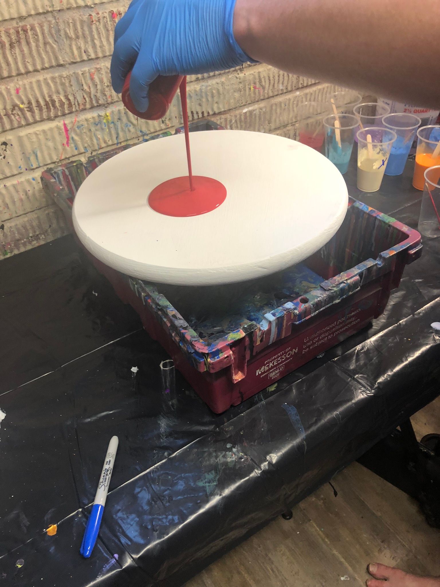 Acrylic Pour Painted Side Table : 5 Steps (with Pictures) - Instructables