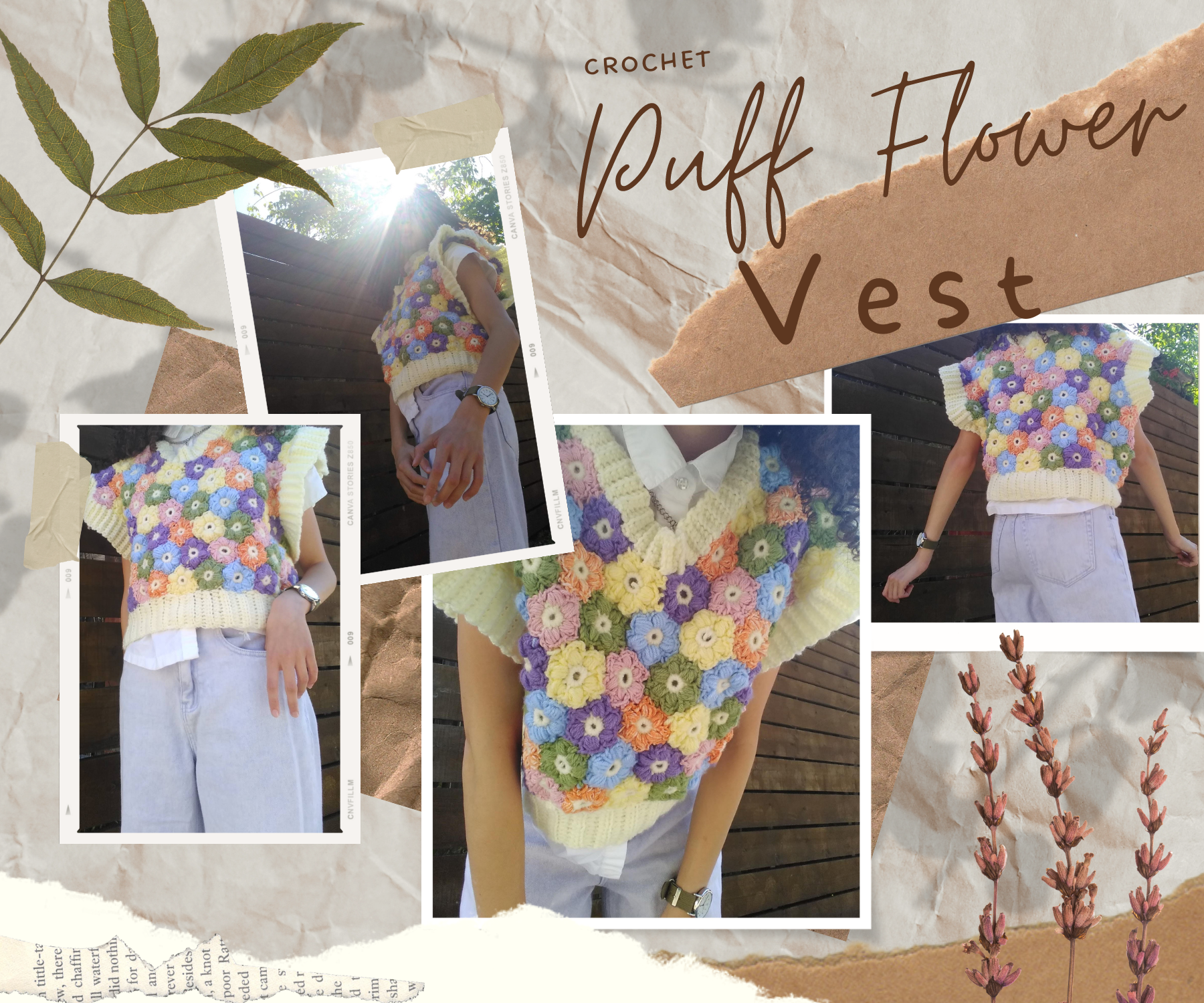 🌸 Crochet Puff-Flower Vest 🌸 : 9 Steps (with Pictures) - Instructables