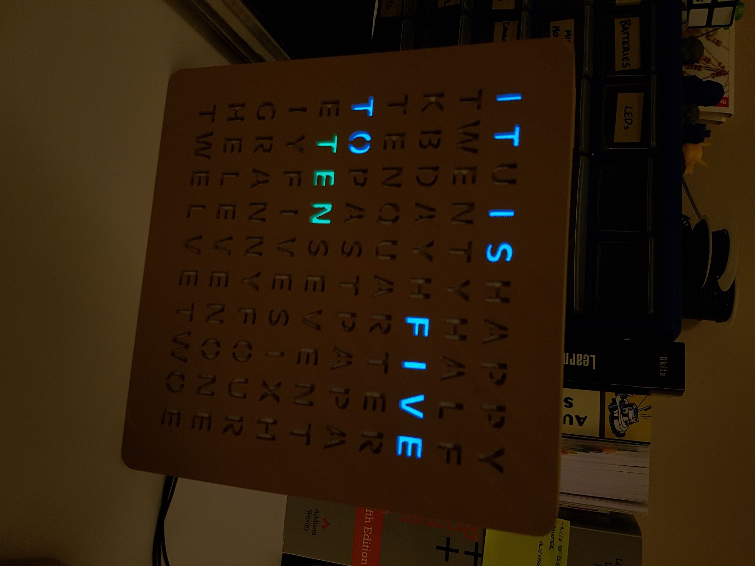 Design and 3D Print an RGB Word Clock : 13 Steps (with Pictures ...