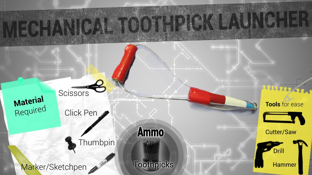 Mechanical Toothpick Launcher : 10 Steps - Instructables