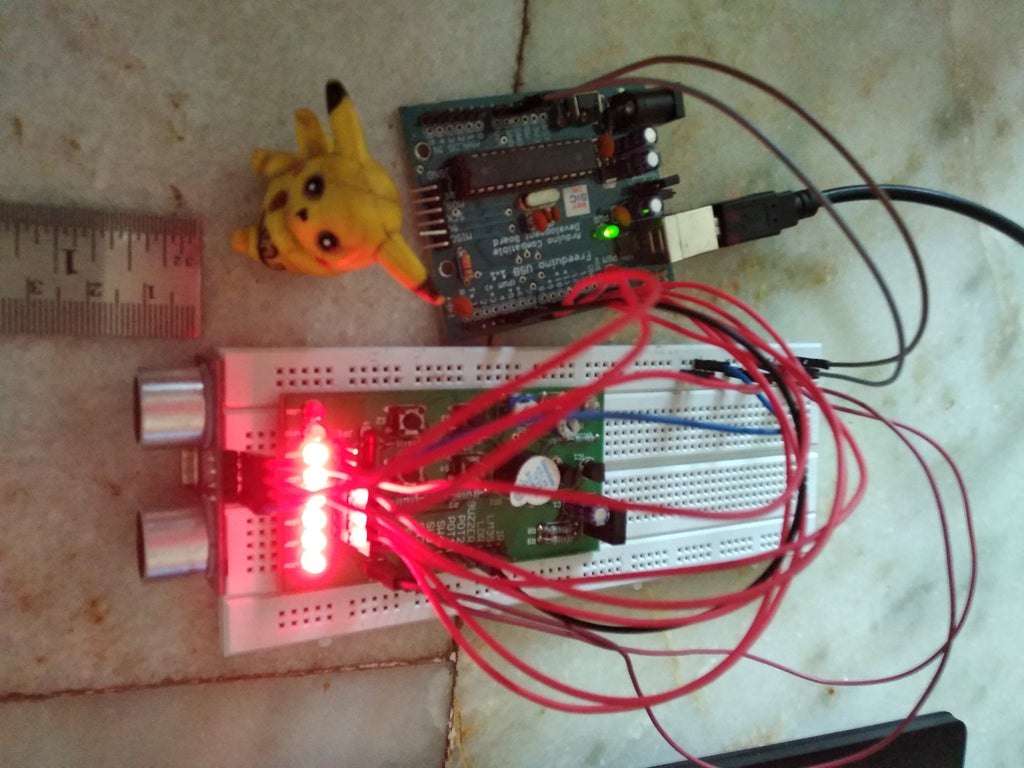 Arduino Distance Detector With A Buzzer And Led S 7 Steps Instructables