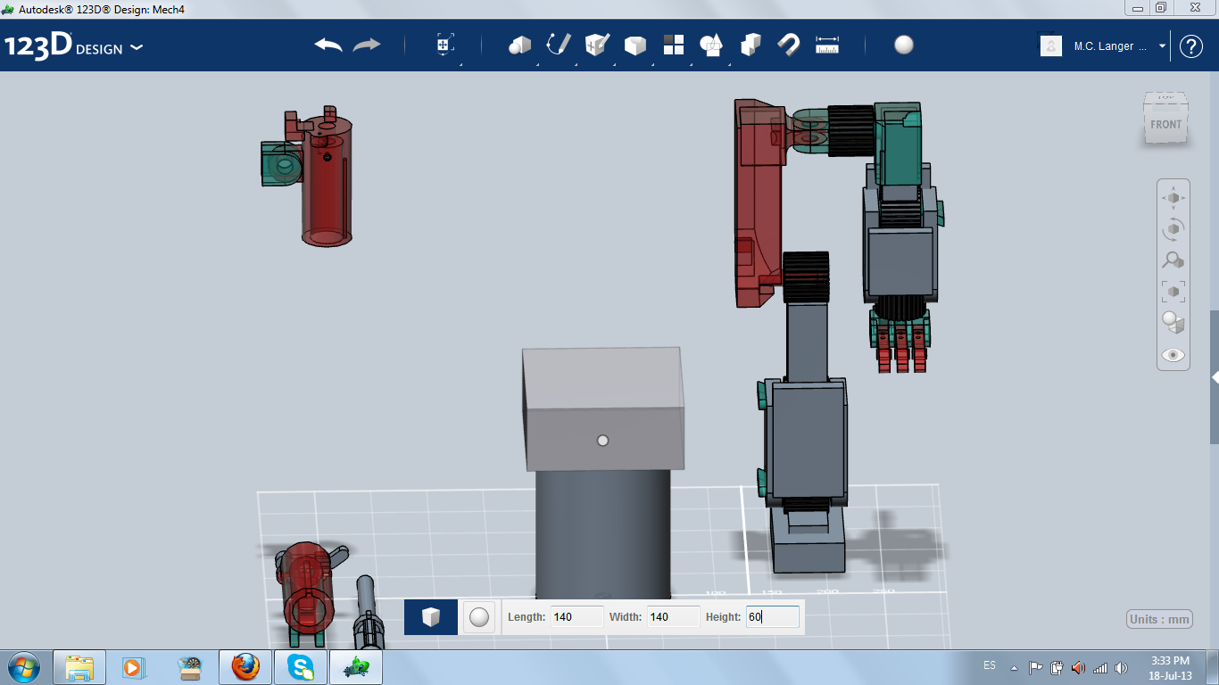123D Design Fully Articulated Battle Robot Action Figure : 14 Steps ...