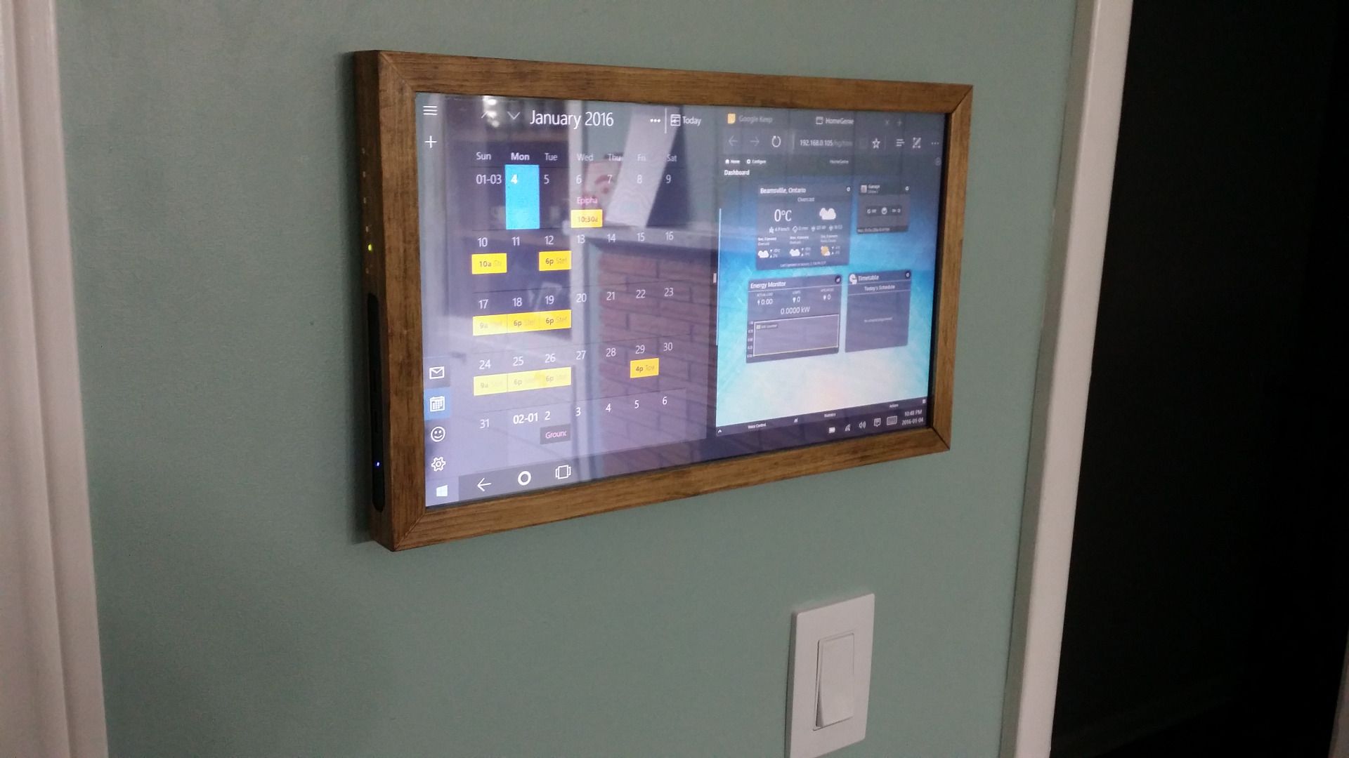 Touchscreen Wall Mounted Family Sync & Home Control Panel : 7 Steps ...
