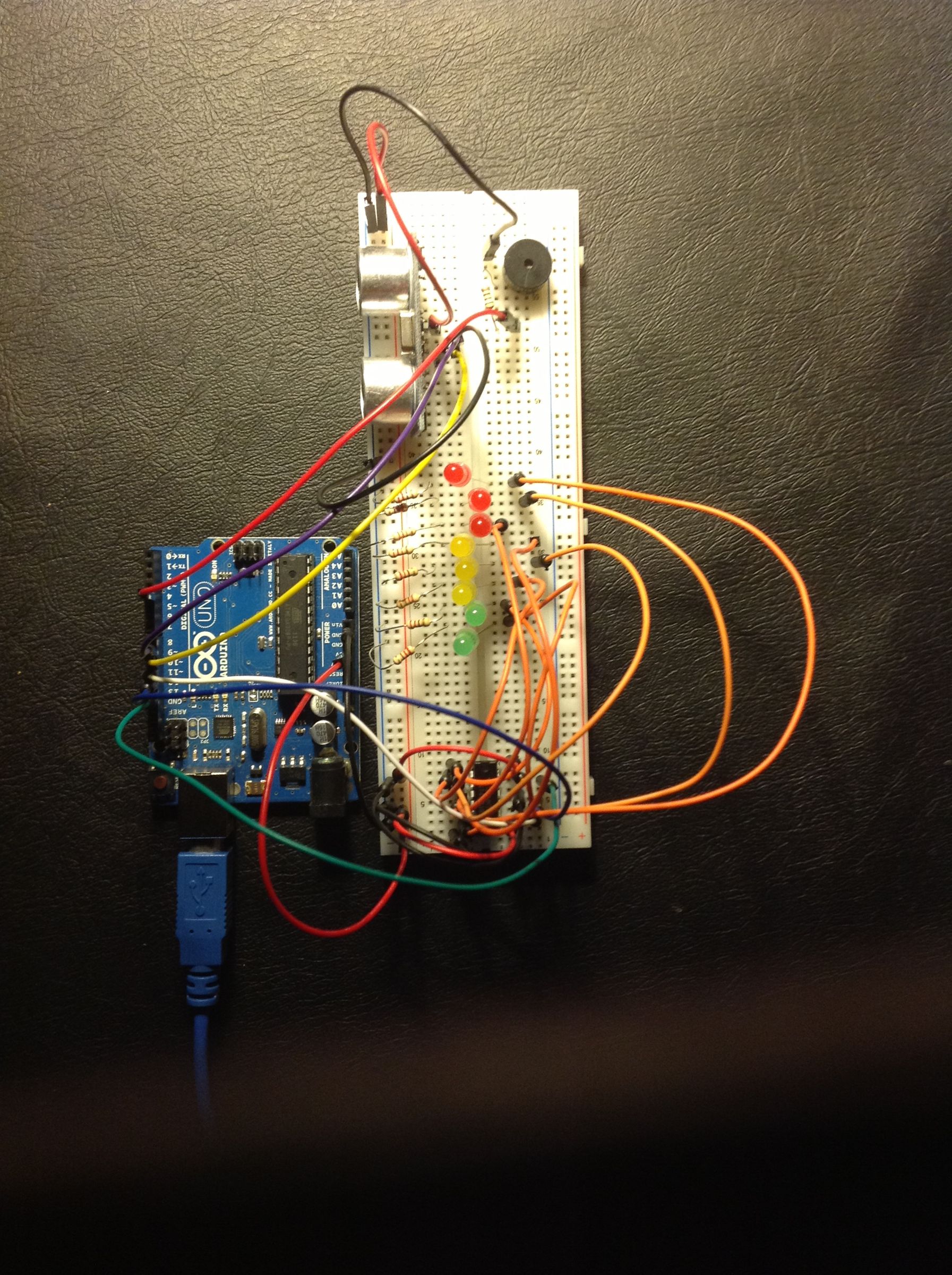 Arduino - Ultrasonic Sensor With LED's and Buzzer : 5 Steps - Instructables