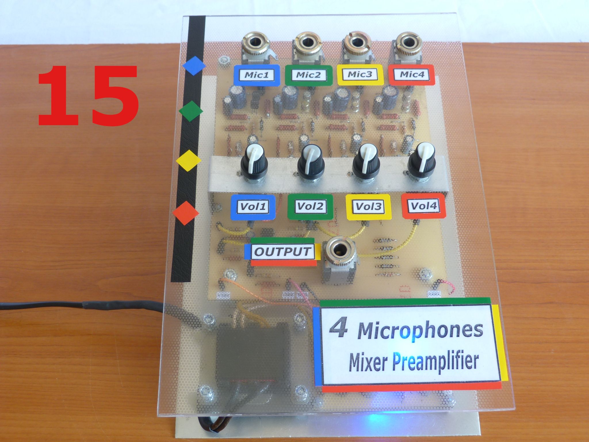 4 Microphones Mixer Preamplifier : 6 Steps (with Pictures) - Instructables