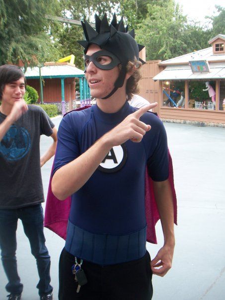 Aquabats Costume Power Belt Medium Rashguard Anti Negativity Helmet ...