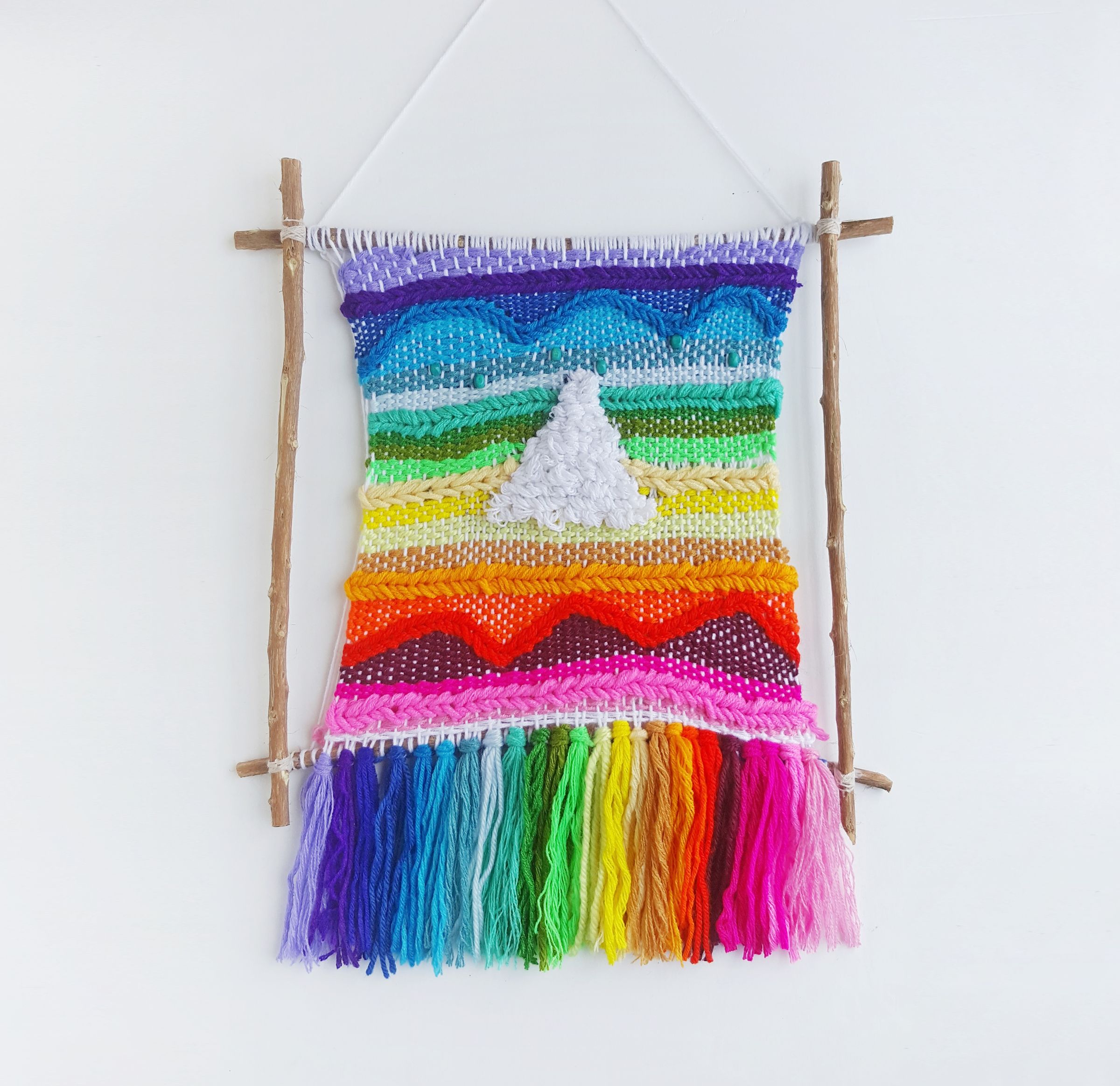 DIY Tapestry Weaving on Twig Frame : 11 Steps (with Pictures ...