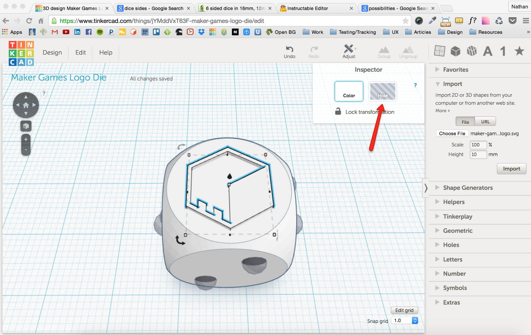 Create Custom 3D Printable Dice : 6 Steps (with Pictures) - Instructables