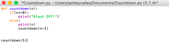 How to Write a Simple Countdown Recursive Function in Python : 10 Steps ...