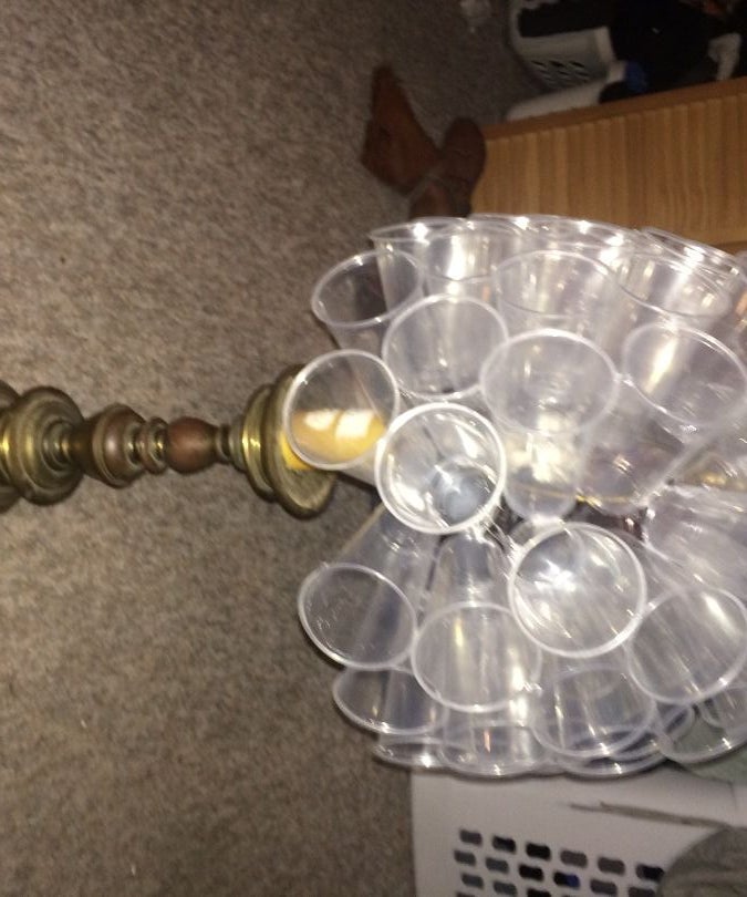 Lamps Made Of Plastic Cups