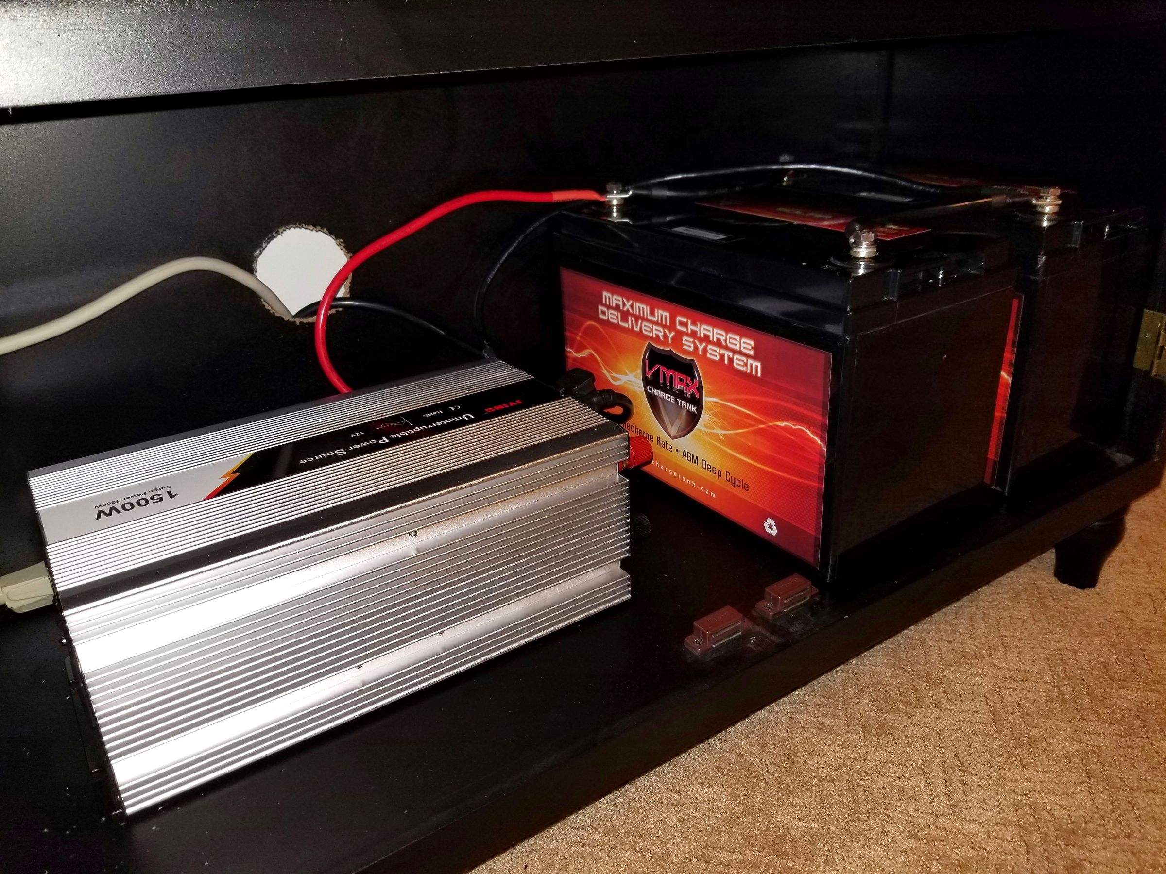 DIY Home Battery Backup Generator in a Wooden Cabinet : 3 Steps ...