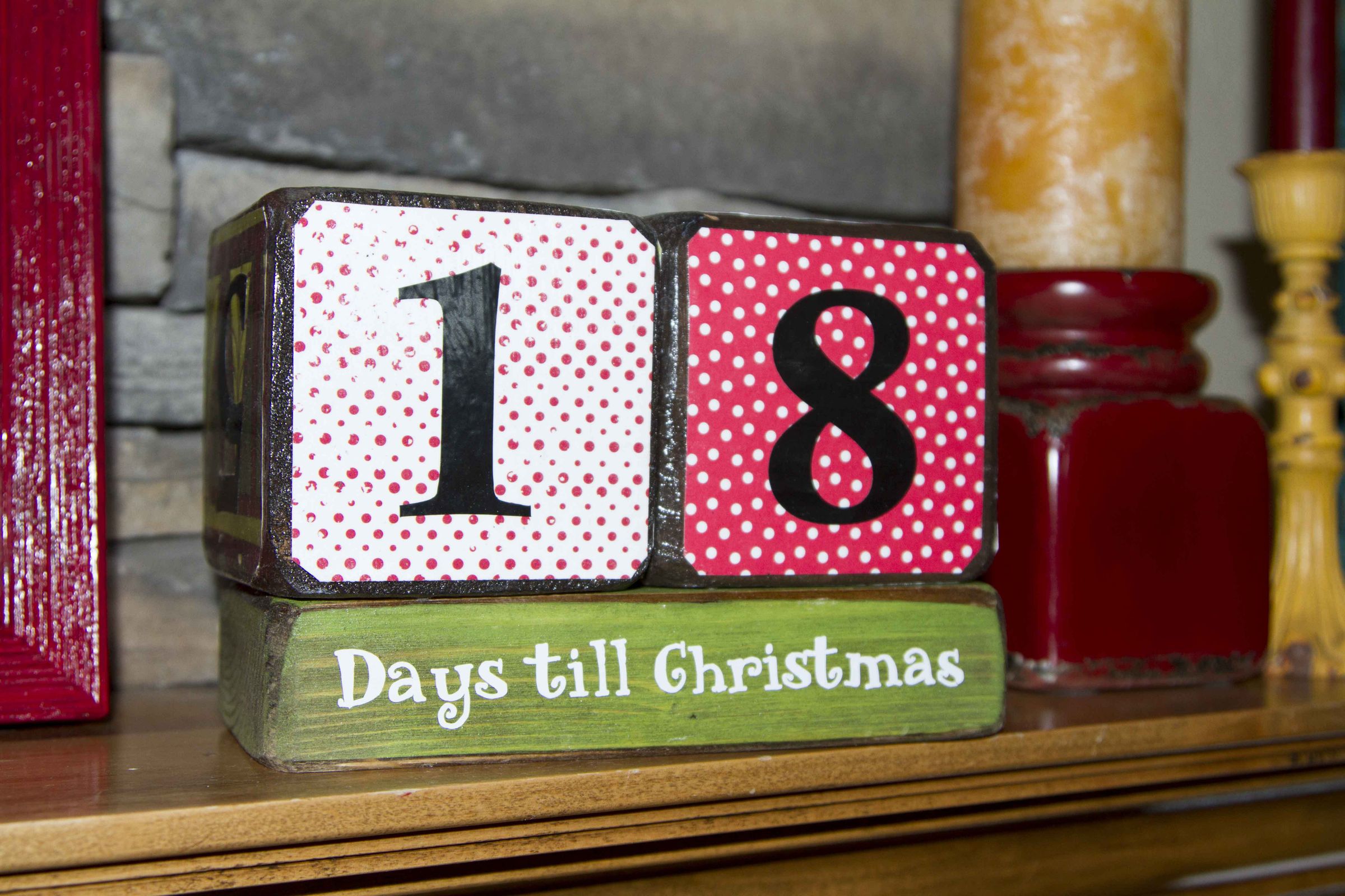 Cute Wooden Christmas Countdown Blocks : 5 Steps (with Pictures ...