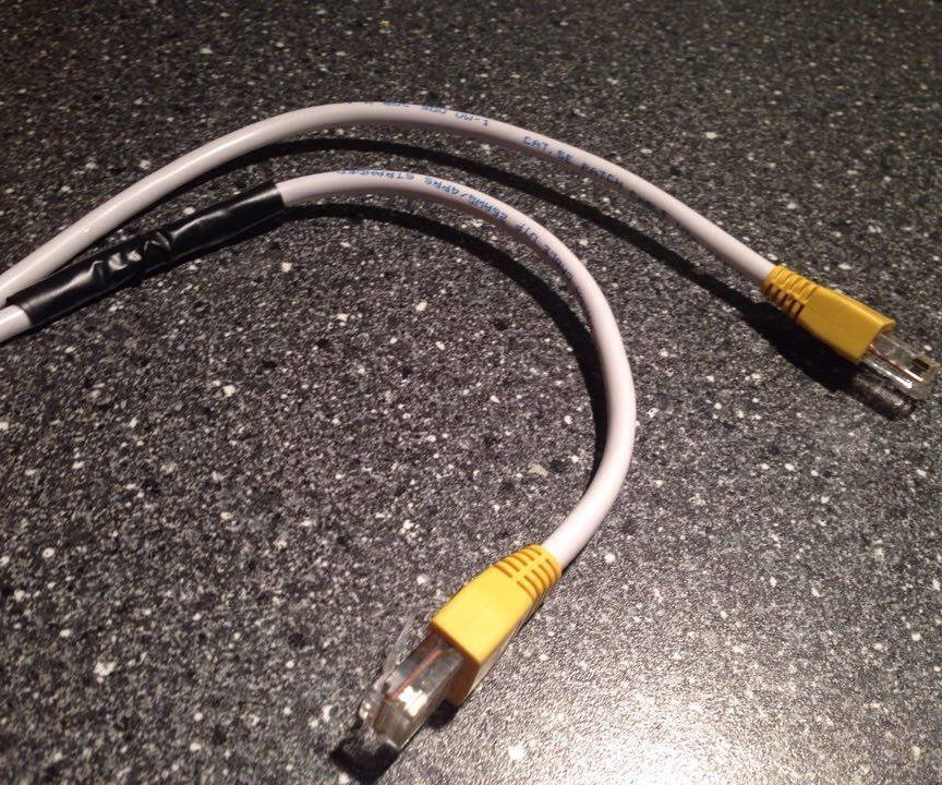 Ethernet Crossover Cable From a Straight-through Ethernet Cable : 4 ...