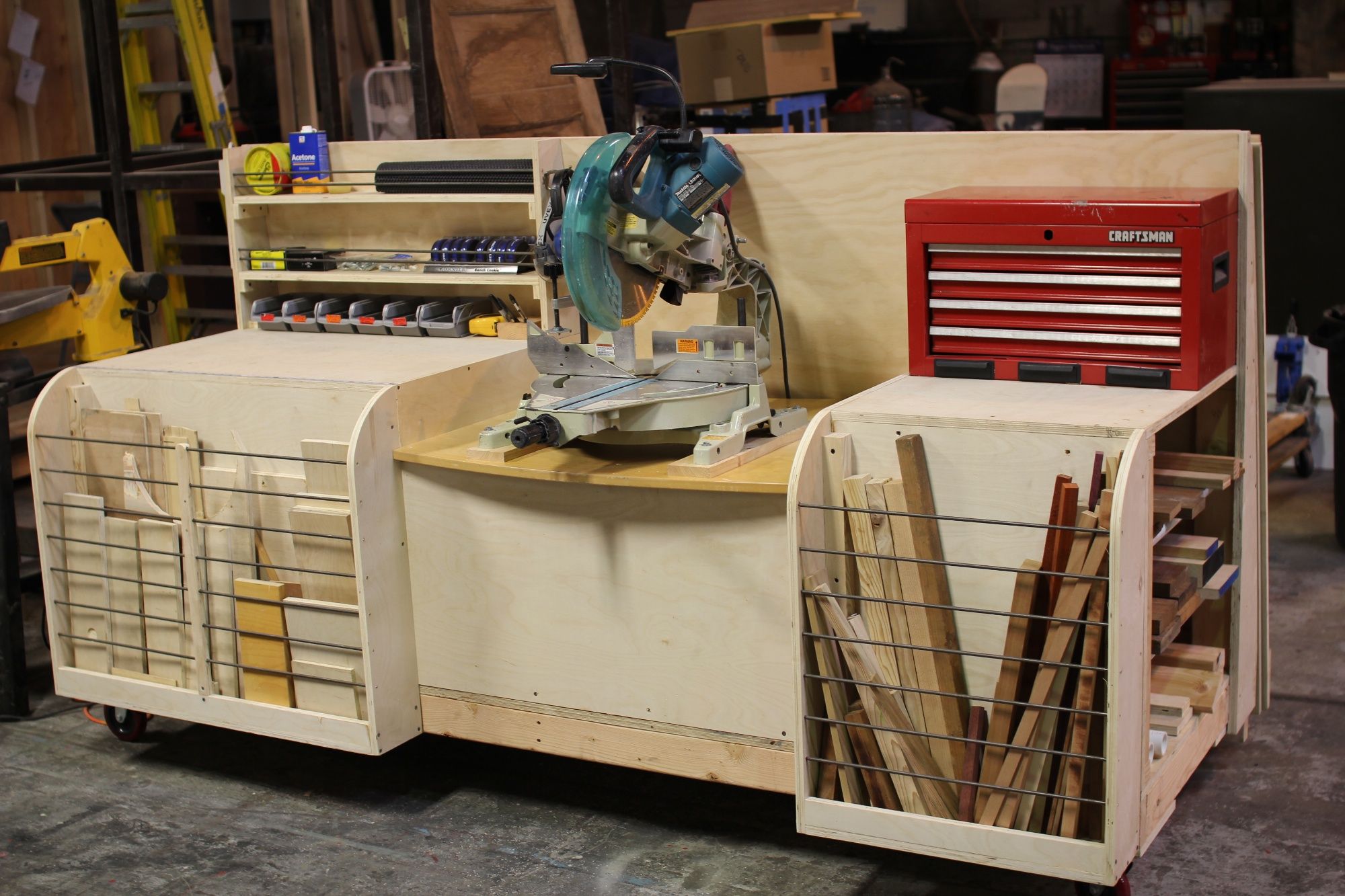 Combo Miter Saw Station Lumber Rack : 13 Steps (with Pictures ...