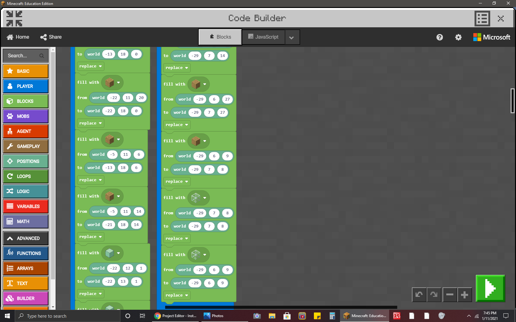 Coding a Mansion in Minecraft Education Edition : 3 Steps - Instructables