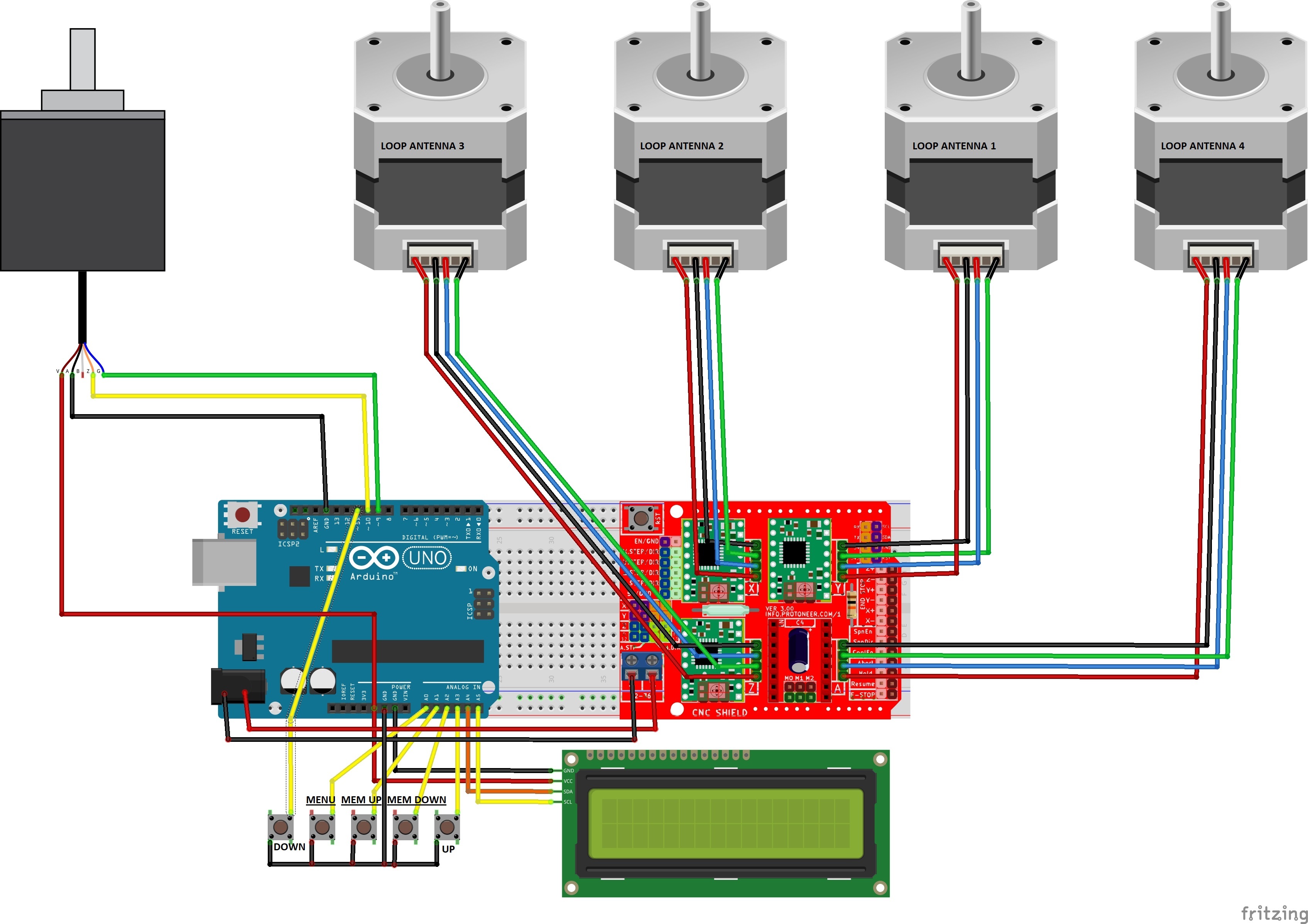 Magnetic Loop Controller for 4 Antennas | Trybotics Magnetic Loop Controller for 4 Antennas | Trybotics