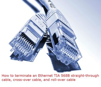 How to Terminate an Ethernet TIA 568B Cable, Cross-over Cable, and Roll ...