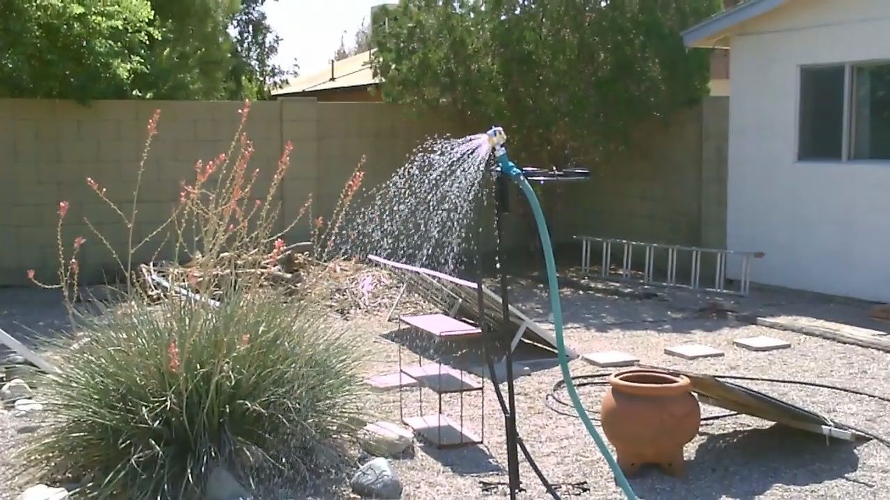 Solar Hot Water Shower - DIY Solar Shower - (using Black Poly Water ...