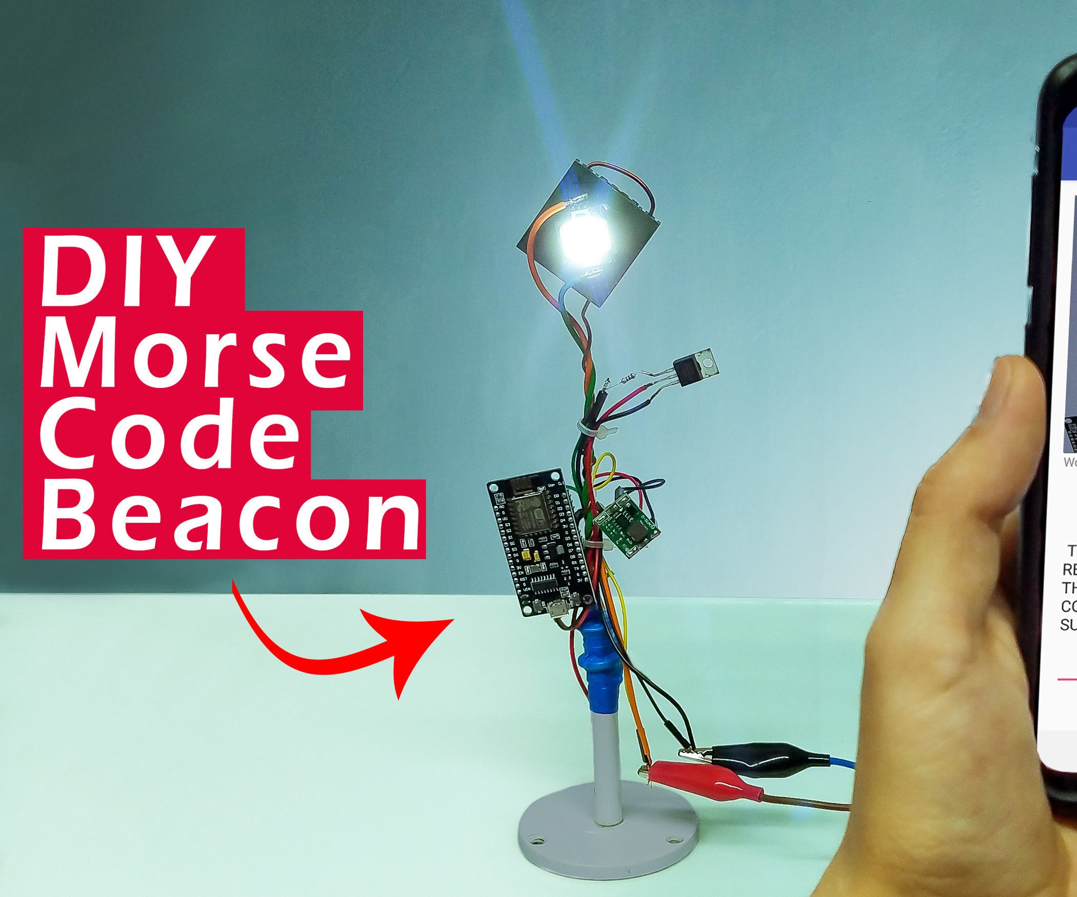 Transmit And Receive Morse Code Using Light With Arduino And Smartphone S Camera 6 Steps