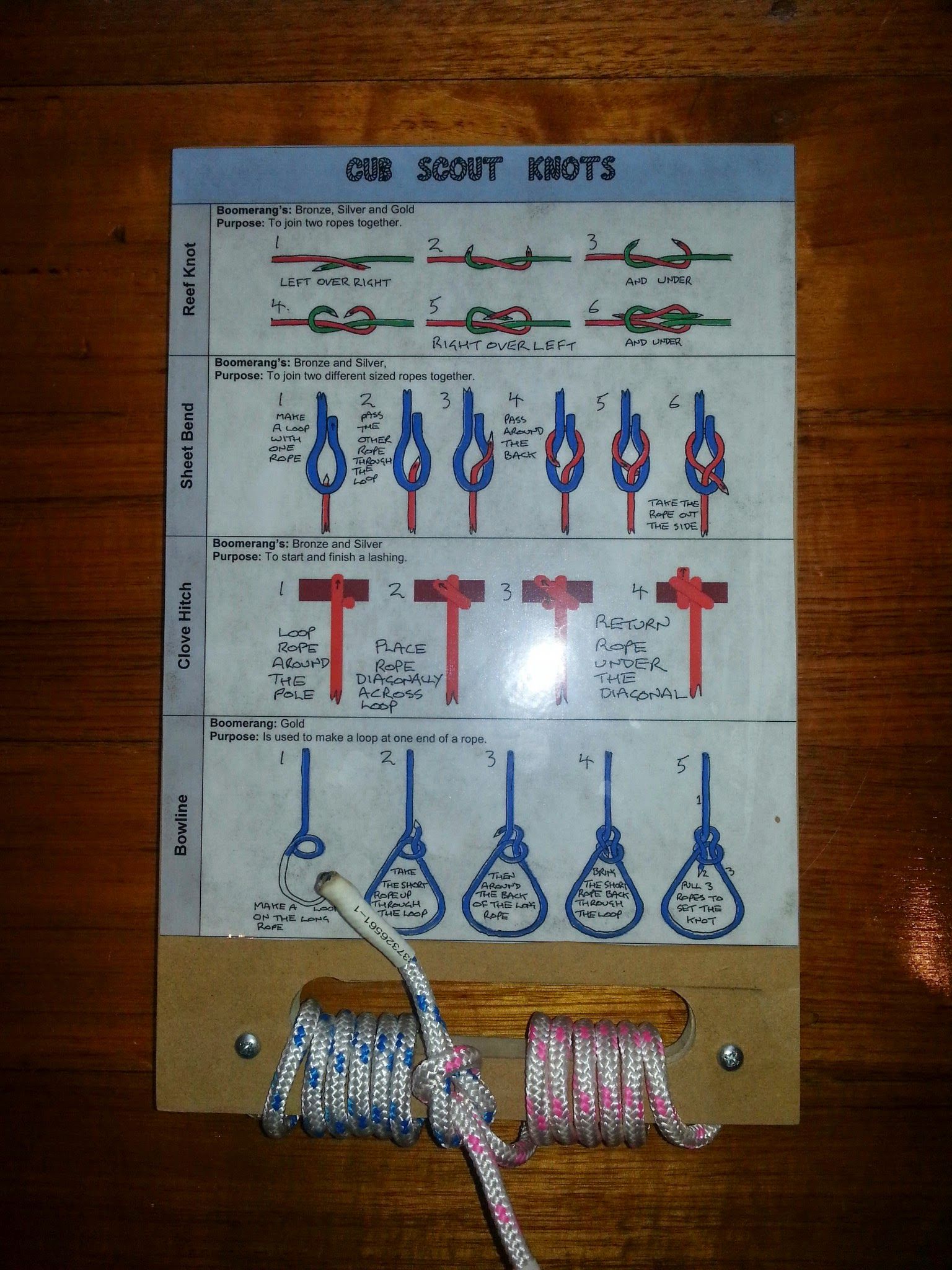 Knot Board for Australian Cub Scouts : 8 Steps (with Pictures ...