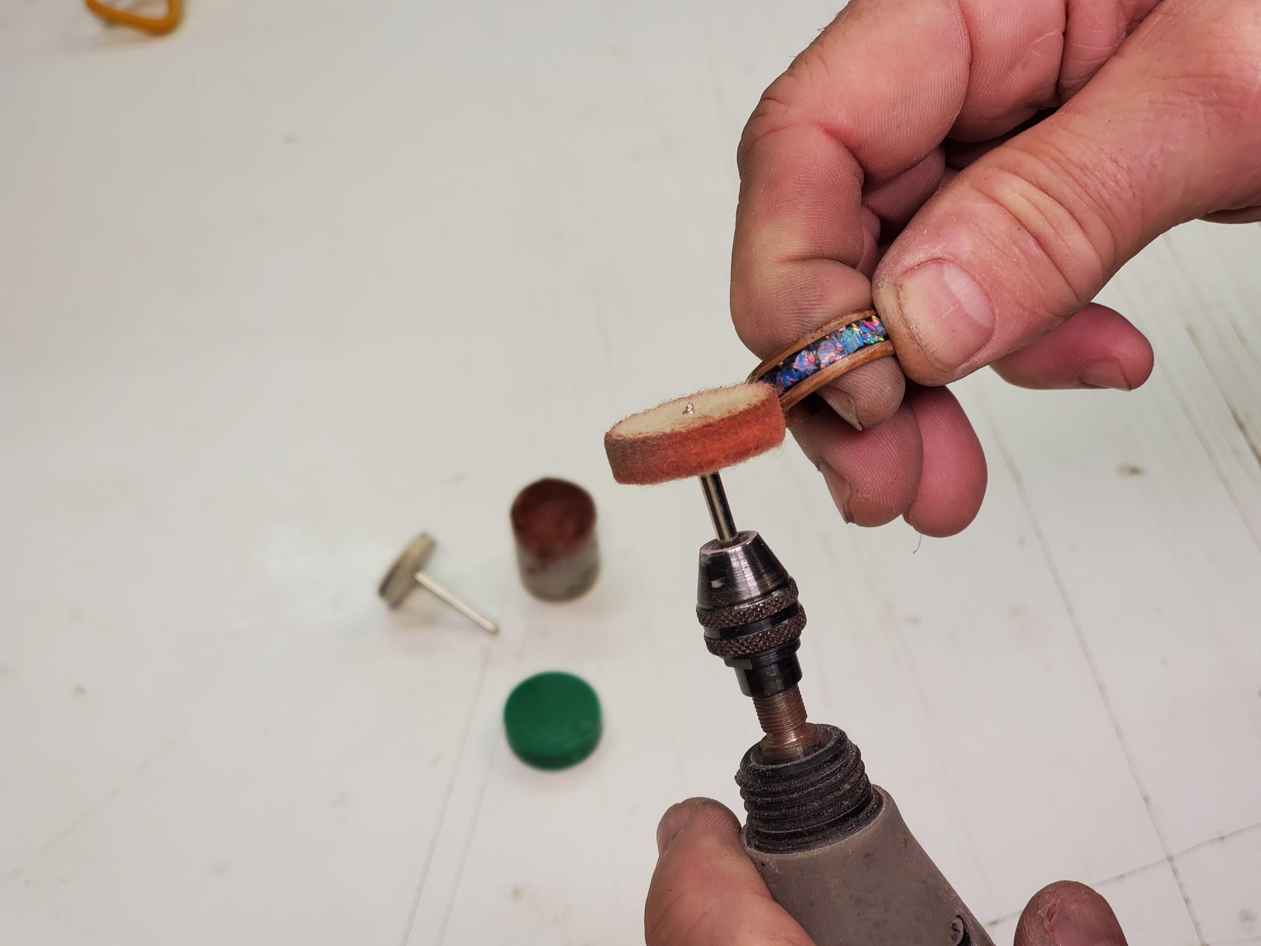 How to Inlay Opal in a Pre-Channeled Ring Using UV Resin : 25 Steps ...