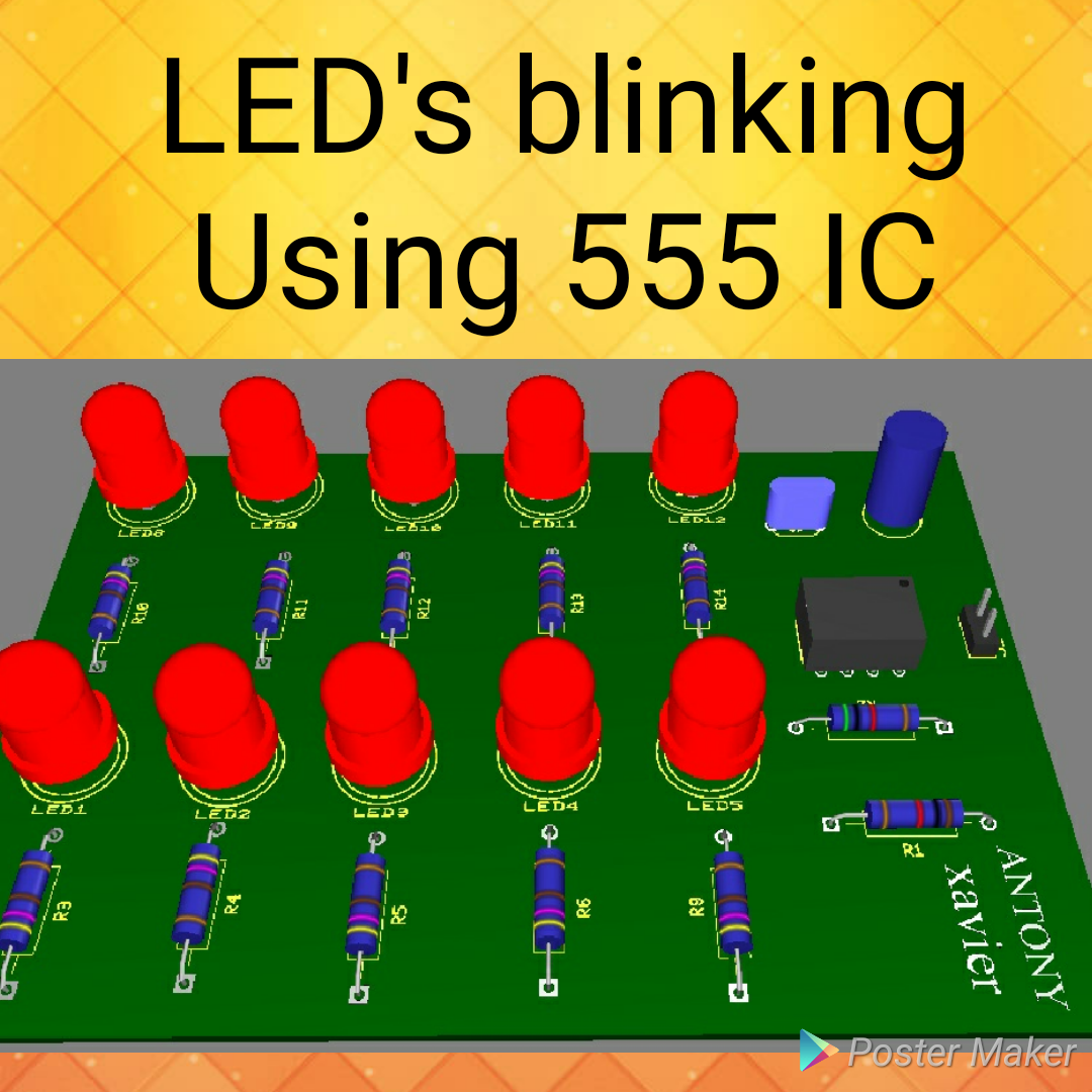 PCB Design of LED's Blinking Using 555 IC : 7 Steps (with Pictures ...