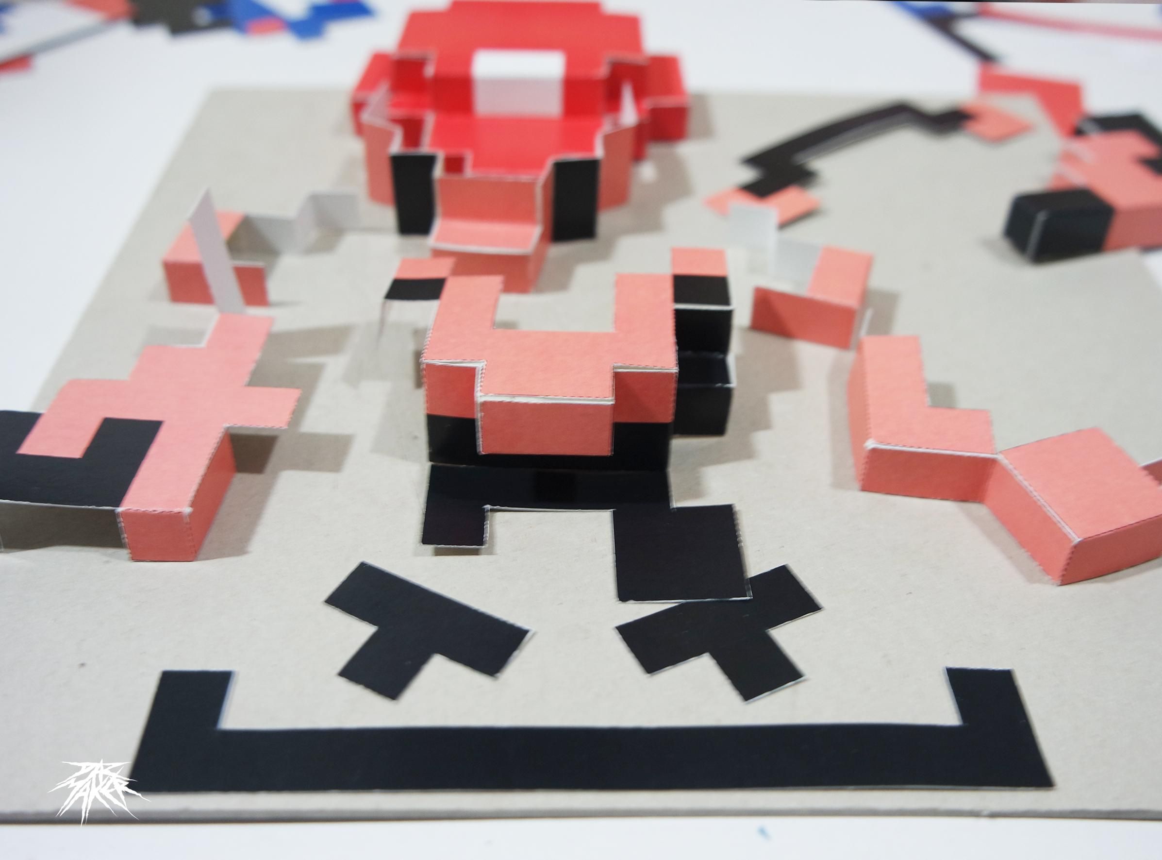 Mario 8 Bit 3d Pixel Paper Art : 15 Steps (with Pictures) - Instructables