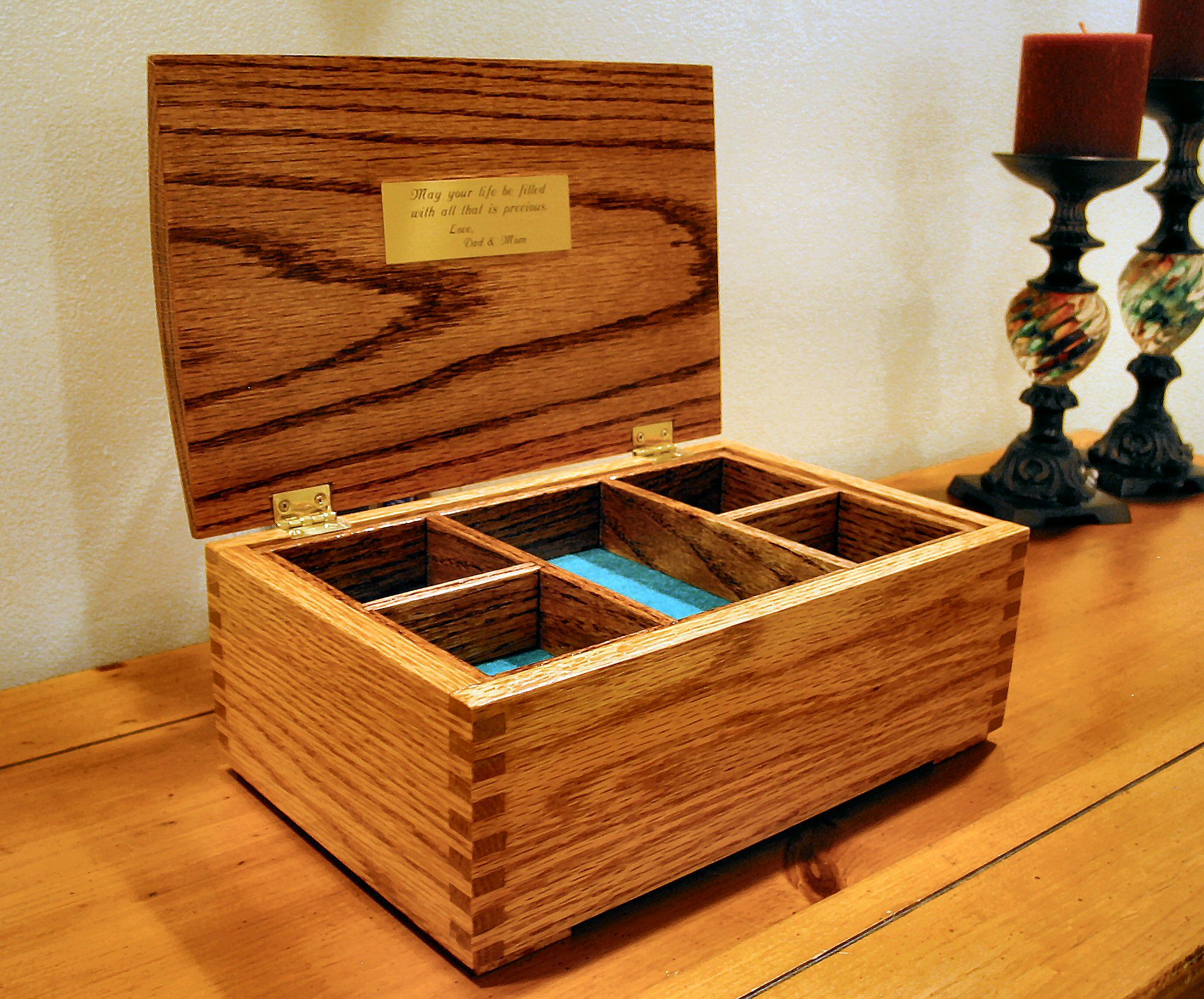 Oak Jewelry Box Featuring Box Joint Construction : 9 Steps (with ...
