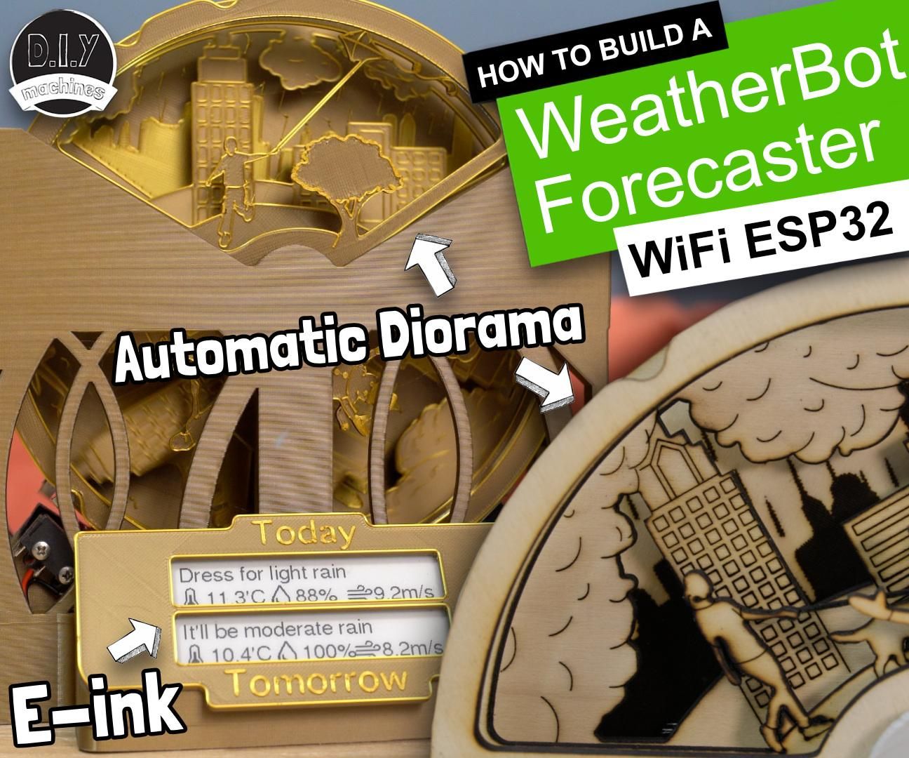 WeatherBot - a Motorised Weather Machine | 3D Printable, ESP32 ...