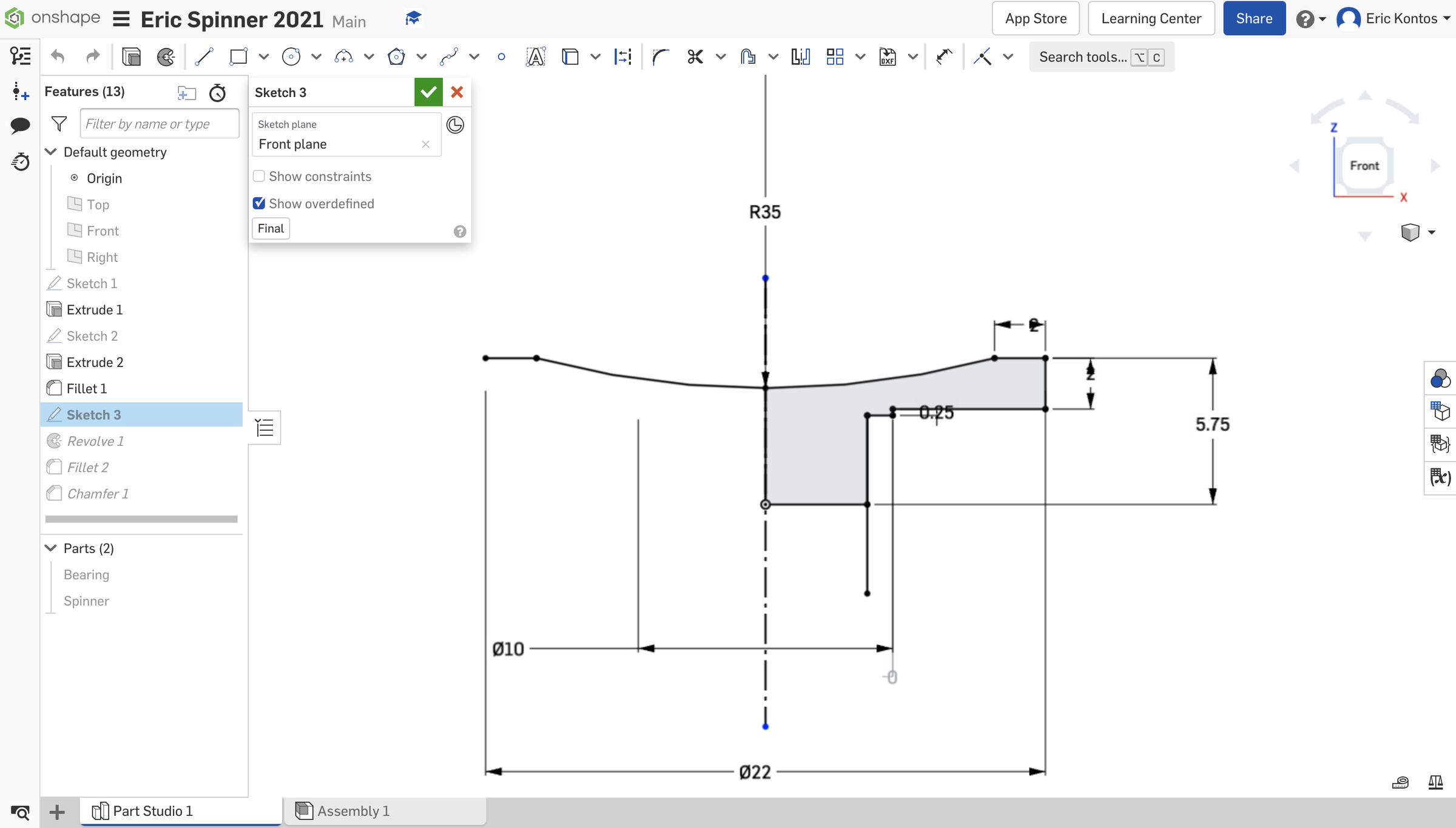 Fidget Spinner in Cad ONSHAPE : 14 Steps (with Pictures) - Instructables
