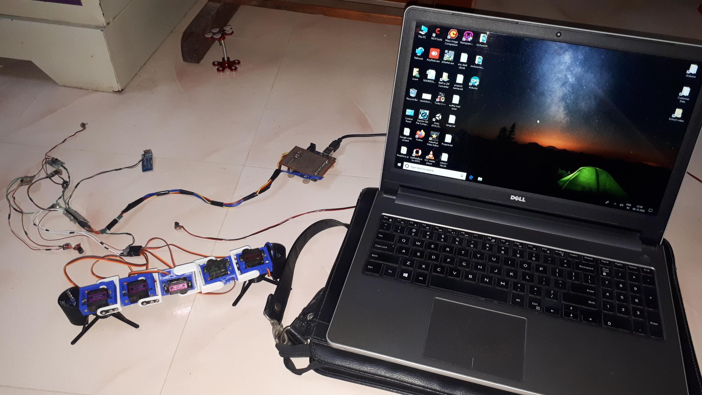 Inchworm Robot - Modular, Move Allsides With BT App : 22 Steps (with ...