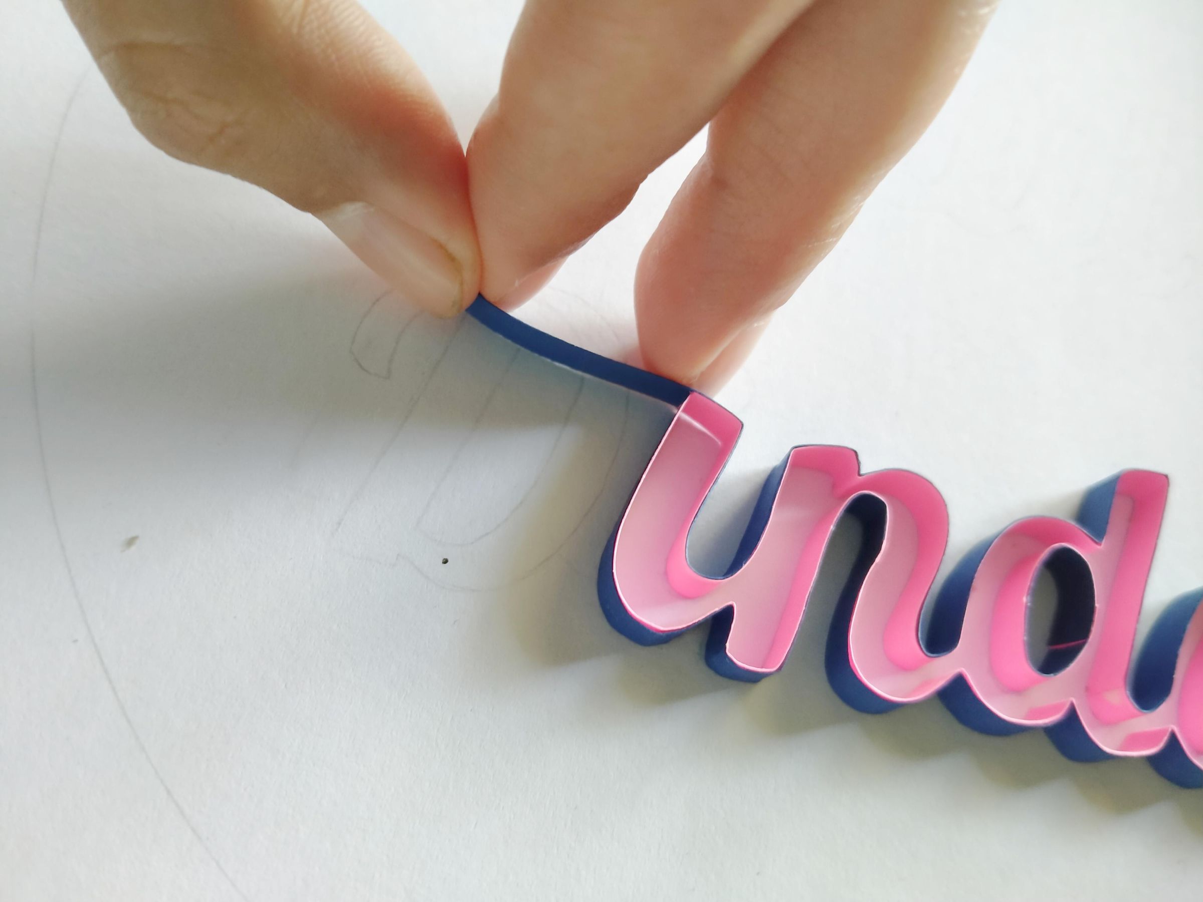 Paper Quilling Typography | Dual Colors Outline : 5 Steps (with ...