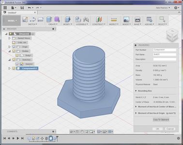 Threaded Nut and Bolt With Fusion 360 : 11 Steps (with Pictures ...