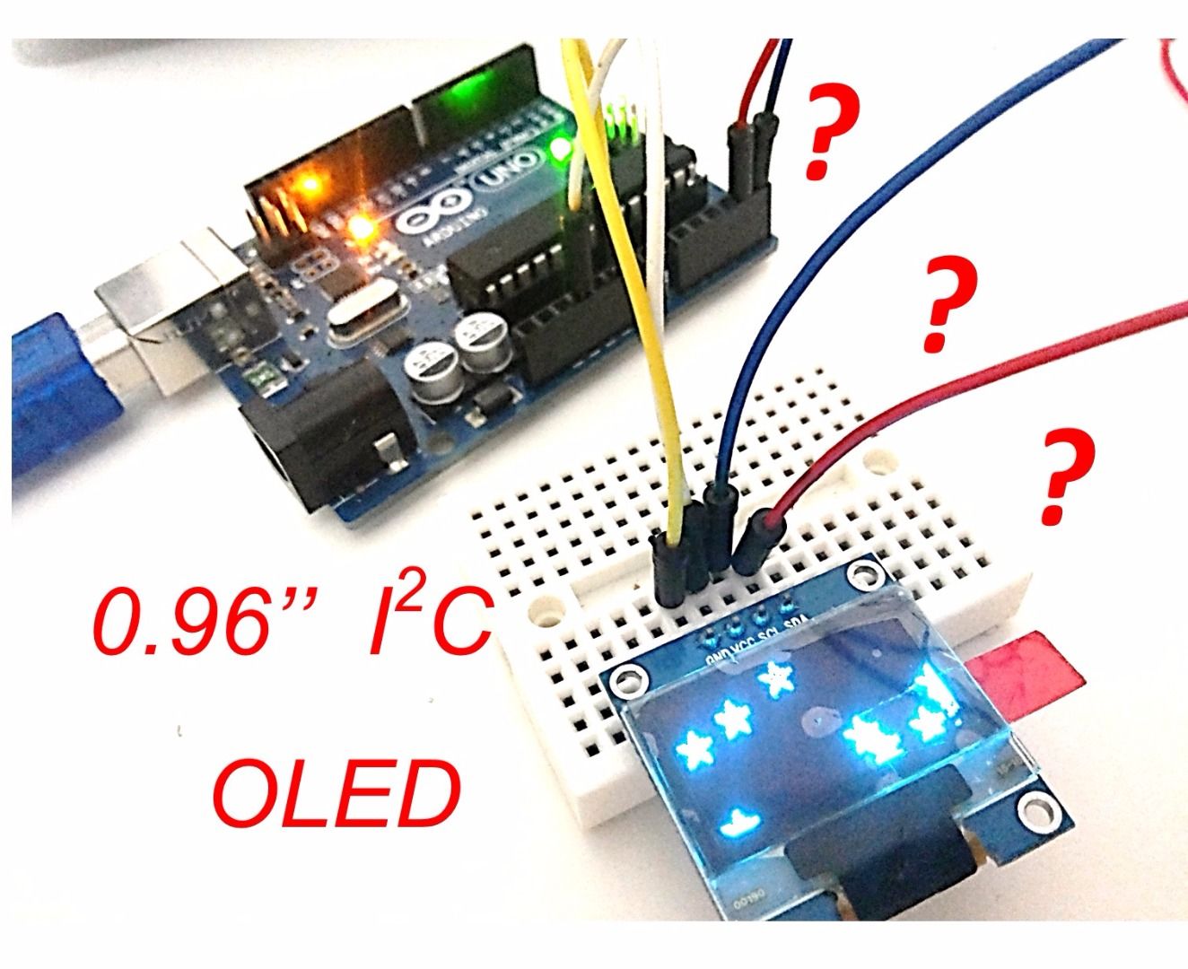 The First Usage of 0.96" I2C OLED Display With Arduino UNO : 7 Steps ...
