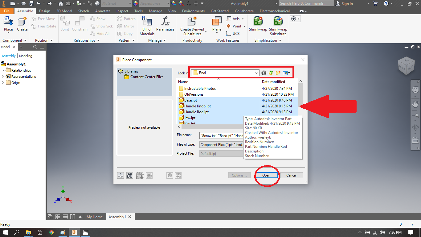 Inventor Assembly, Exploded Assembly, and Materials List : 31 Steps ...
