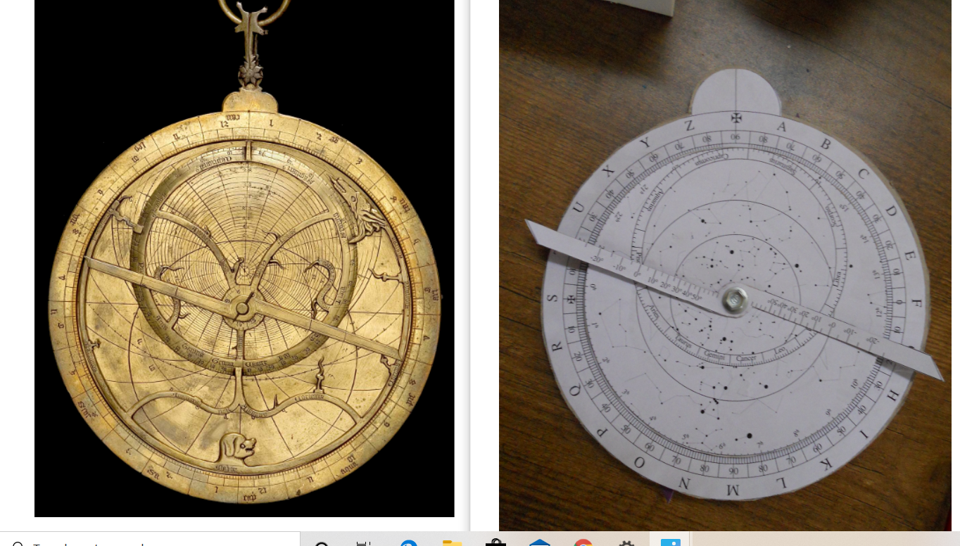 ASTROLABE - Made Using Paper (medieval Astronomical Instrument) : 4 ...