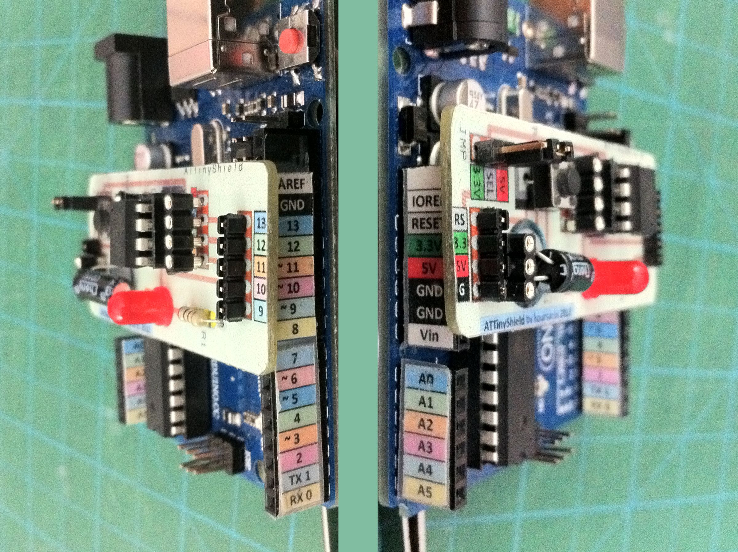 Arduino ATtiny85 Programmer Shield on PCB [ATtinyShield] : 9 Steps ...