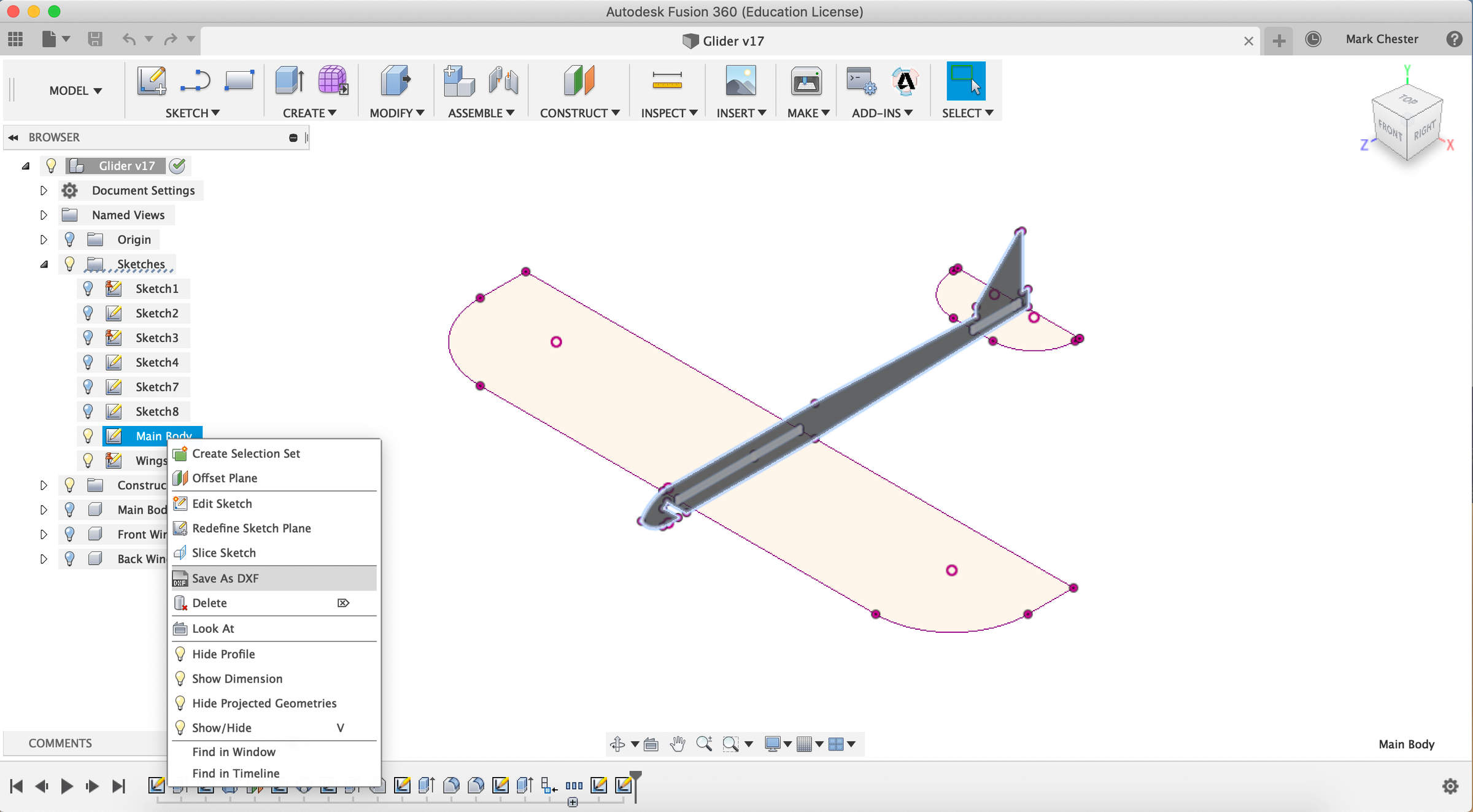 Design and Build a Glider Using Fusion 360 : 8 Steps (with Pictures ...