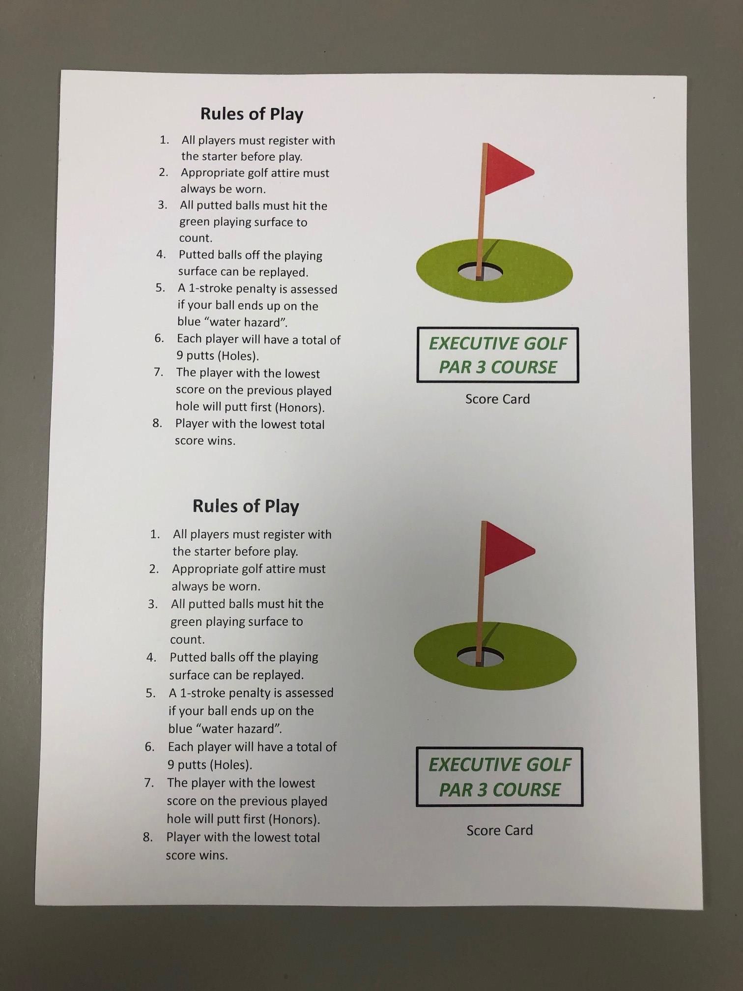 Executive Par 3 Golf Game : 12 Steps (with Pictures) - Instructables